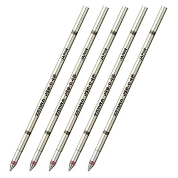 【楽天市場】ゼブラ ボールペン替芯 JSB-0.4芯 カーマインレッド CMR RJSB4-CMR 5個セット RJSB4-CMR_SET5 - 送料無料※800円以上 メール便発送：BRUCKE