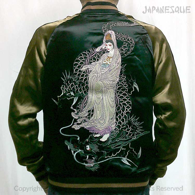 【楽天市場】スカジャン ジャパネスク JSKJ-512 龍頭観音 和柄 大きいサイズXXL 3L JAPANESQUE：SCRIPT楽天市場店
