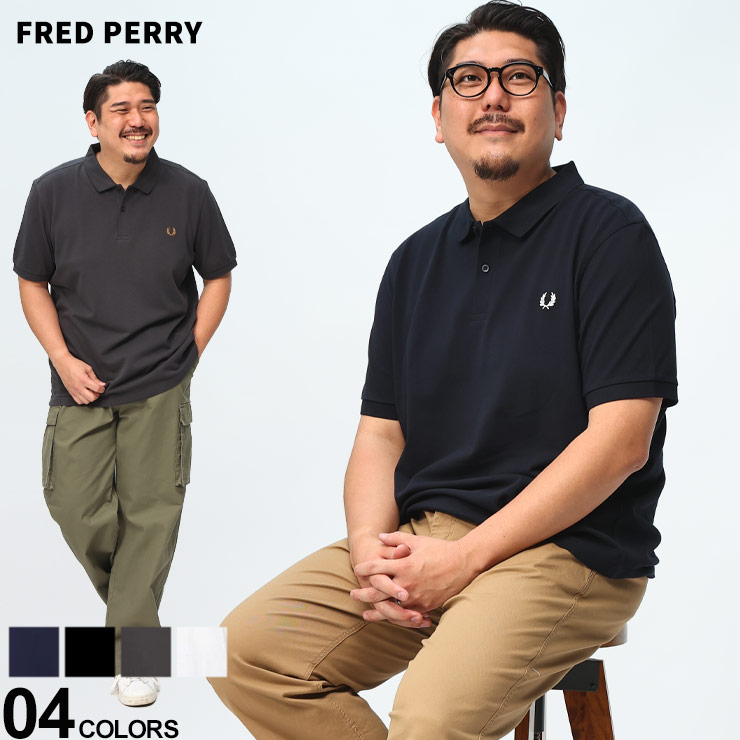 【楽天市場】半袖 ポロシャツ FRED PERRY フレッドペリー 鹿の子 2XL 3XL 大きいサイズ メンズ コットン ロゴ 刺繍 ...