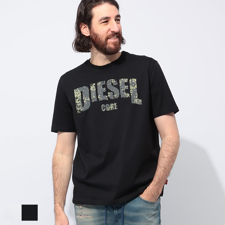 【楽天市場】ディーゼル DIESEL CORE ロゴプリント クルーネック 半袖 Tシャツ DSA172680PLAT ブランド メンズ トップス Tシャツ デザイン ロゴ 半袖：大きいサイズ ...