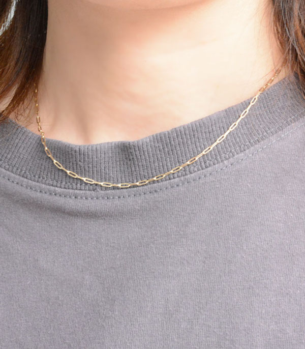 【楽天市場】K18 ネックレス チェーン 18金 k18 ゴールド アズキ アズキチェーン ペーパークリップ 40cm 1.6mm レディース ジュエリー 送料無料：バルジ- Bulge