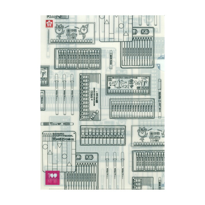 【楽天市場】サクラクレパス サクラデザイン クリヤーホルダー A4 C柄 QFA4-100C [M便 1/8]：ランドセルと文房具 シブヤ文房具