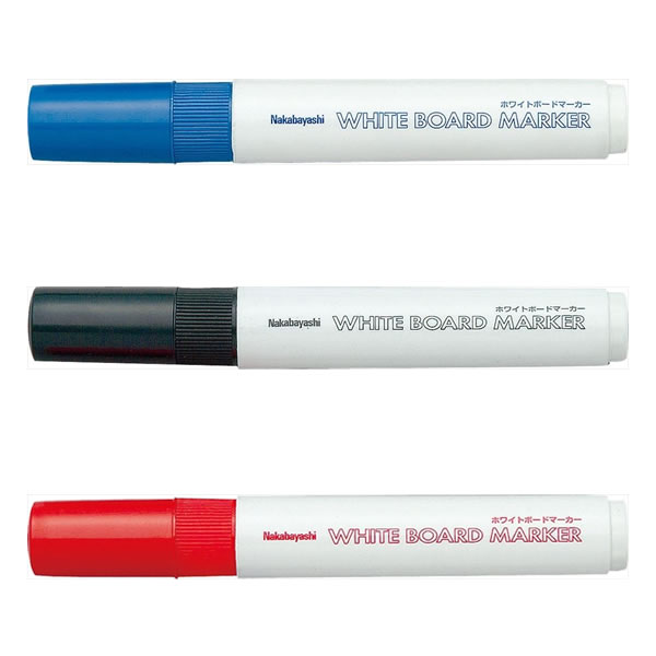 【楽天市場】【全3色】ナカバヤシ／ホワイトボードマーカー 3mm (WMK-201) スタンダードな丸芯タイプ Nakabayashi：ぶんぐる