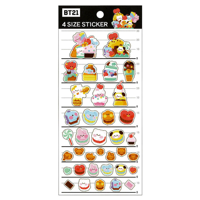 【楽天市場】カミオジャパン 4size ステッカー BT21 minini スイーツ シール かわいい デコレーション：文具の森 楽天市場店