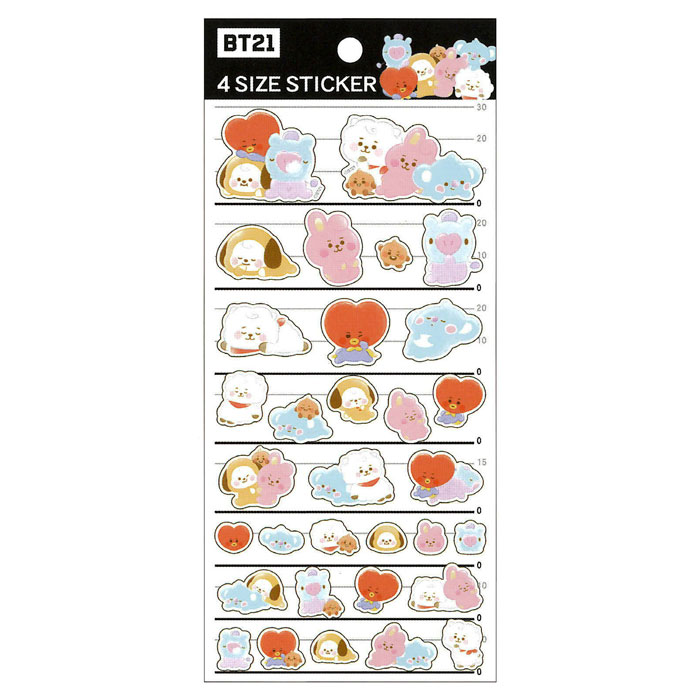 【楽天市場】カミオジャパン 4size ステッカー BT21 minini おやすみ シール かわいい デコレーション：文具の森 楽天市場店