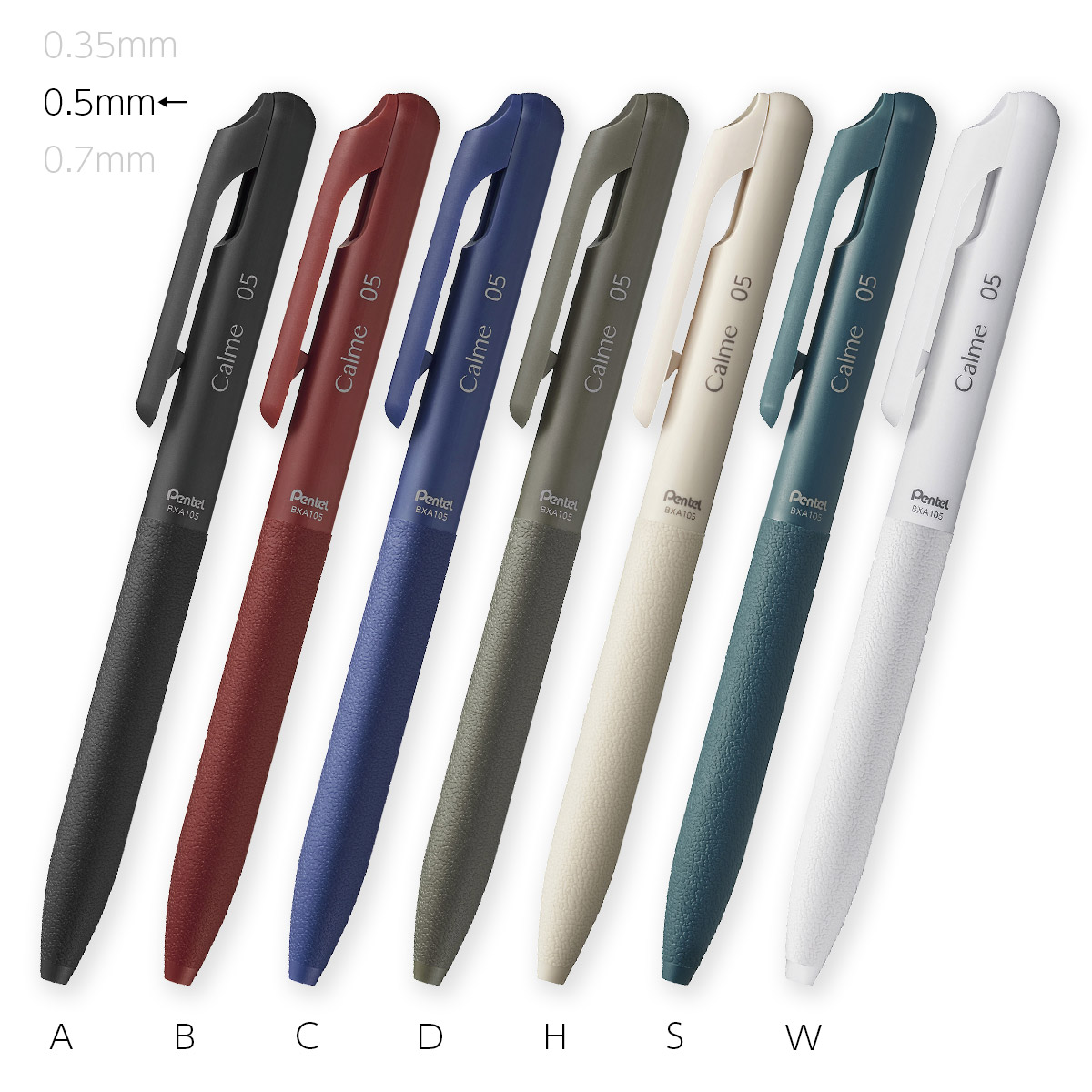 【楽天市場】ぺんてる 油性ボールペン カルム＜Calme＞ 0.5mm ノック式 BXA105：ブング・ステーション