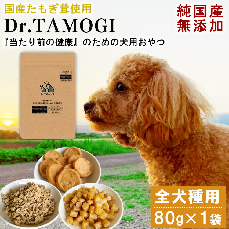 【楽天市場】犬 おやつ 無添加 「Dr.TAMOGI 80g×1袋」純国産 ドッグフード たもぎ茸 たもぎ エルゴチエネイン 犬のおやつ 犬用 ...