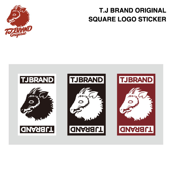 【楽天市場】TJ BRAND ORIGINAL Square logo Sticker / ティージェイブランド オリジナル スクエアロゴステッカー：bussel store