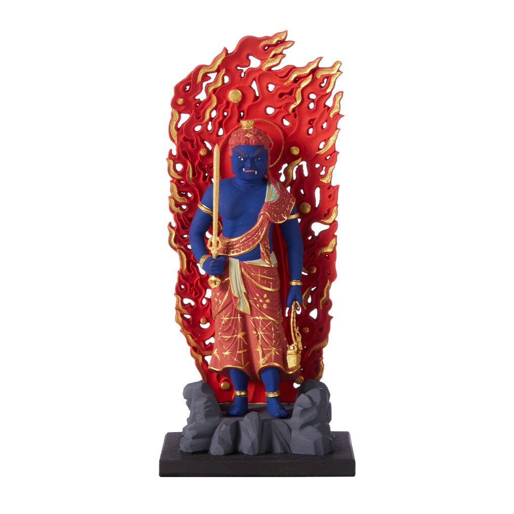 【楽天市場】【ポイント2倍】RIYAK 彩色不動明王 BASIC 高11.5×幅5×奥3.5cm 柘植 仏像：仏壇・仏具の窓口