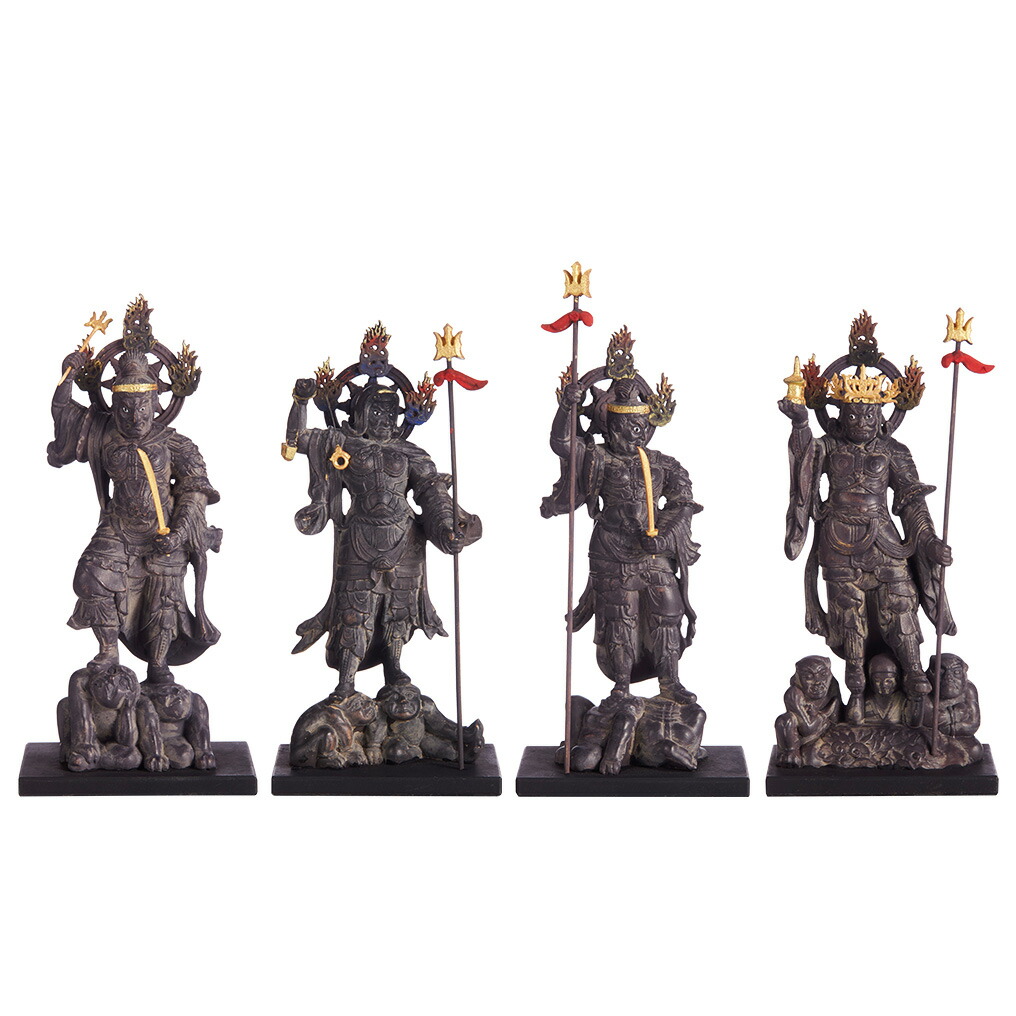 【楽天市場】【エントリーでポイント10倍】RIYAK 古代色四天王 BASIC 高12×幅5.8×奥4 ×4cm 柘植 仏像：仏壇・仏具の窓口