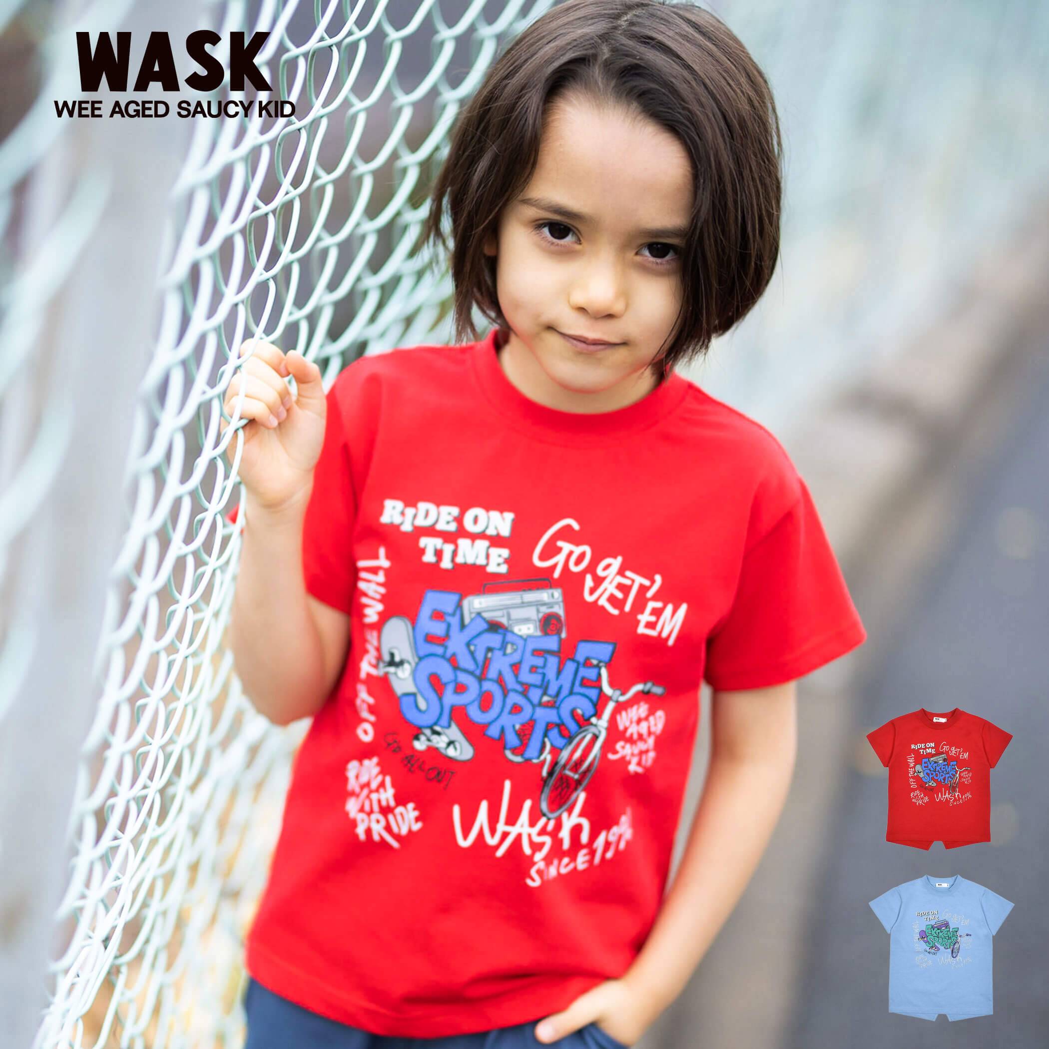 【楽天市場】【30％OFFセール】WASK（ワスク）「【接触冷感】リフレクターXgamesプリント変形天竺Tシャツ(100~160cm)」子供服 子ども服 男の子 女の子 100 110 ...