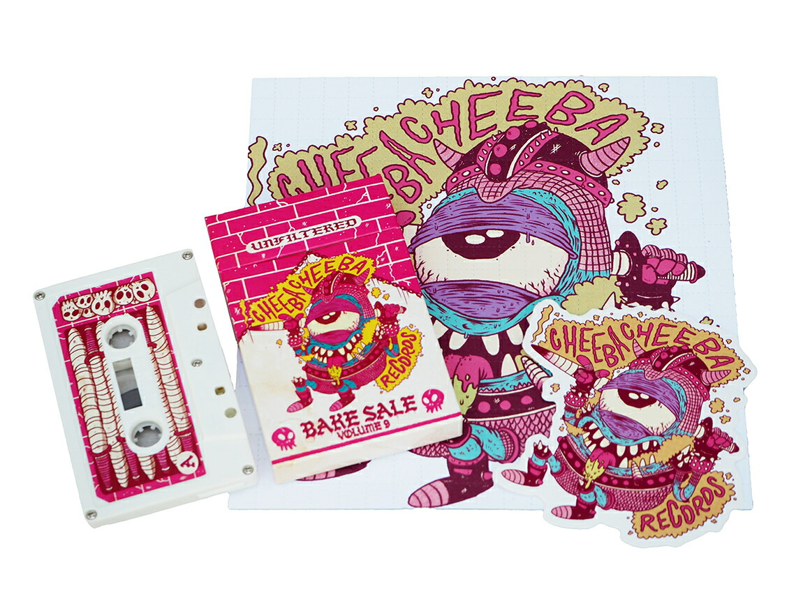 【楽天市場】CHEEBA CHEEBA RECORDS BAKE SALE VOL 9 カセットテープ ステッカー アートプリント付き：バズ ...