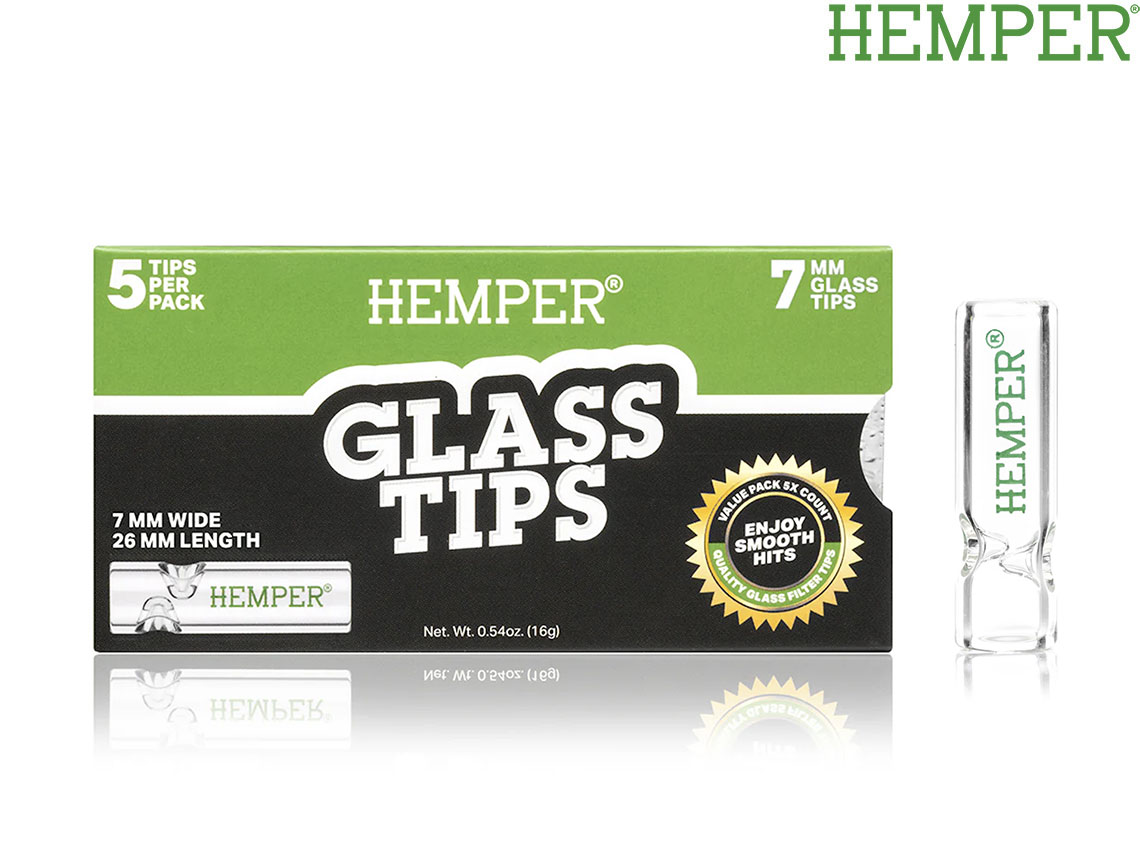 【楽天市場】HEMPER GLASS TIPS 7mm ヘンパー ガラスチップ ラウンド マウスピース ローチフィルター 5個入り：バズ ...