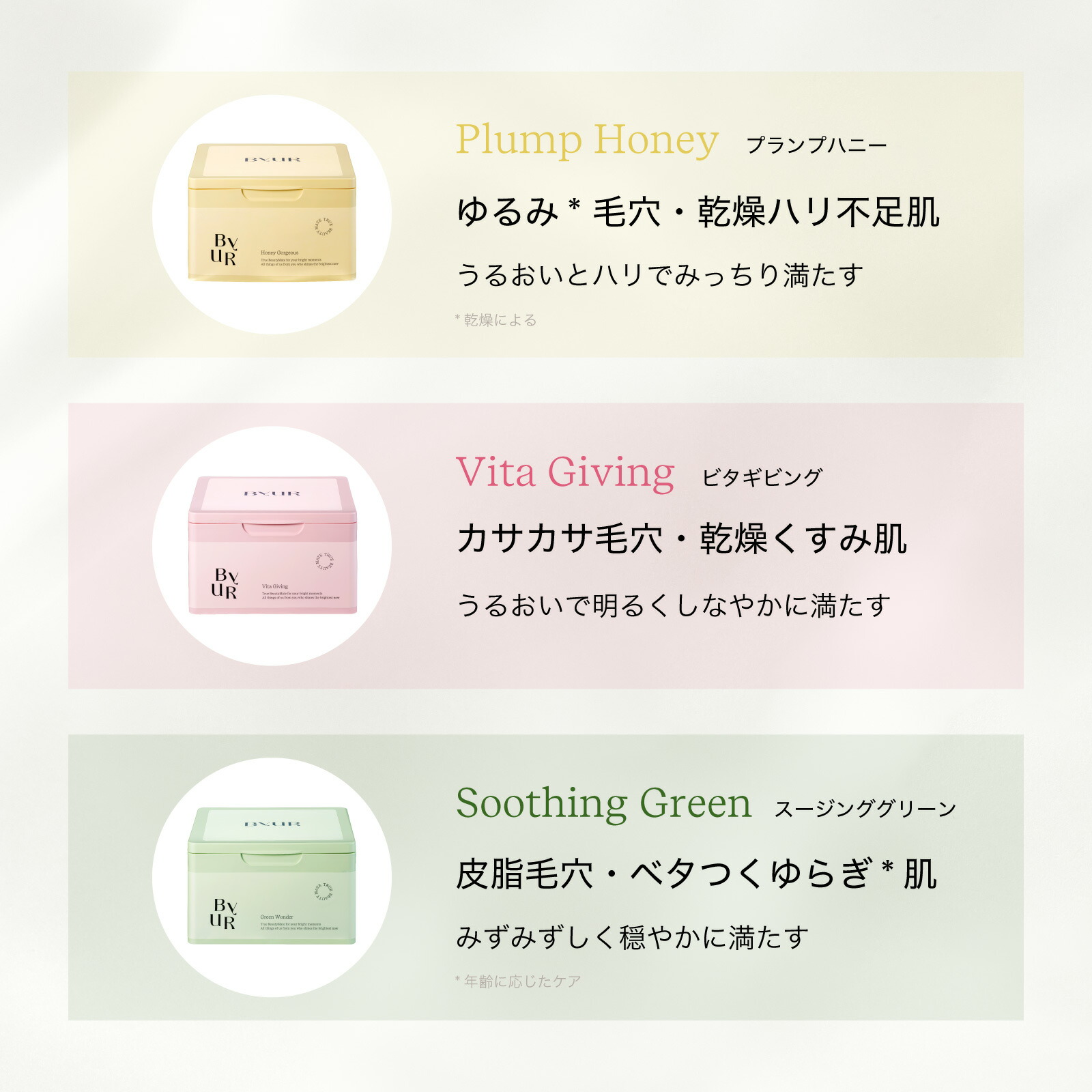 ByUR バイユア 公式 デイリーアクアセラムマスク 30枚入 ( プランプハニー / スージンググリーン / ビタギビング ) シートマスク ...