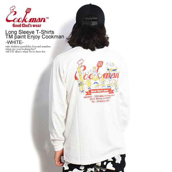 【楽天市場】COOKMAN クックマン Tシャツ Long Sleeve T-Shirts TM paint Enjoy Cookman ...