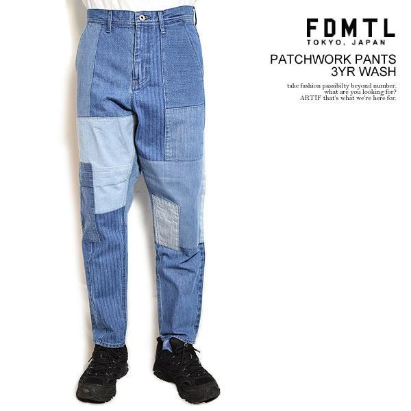 【楽天市場】30％OFF SALE セール ファンダメンタル パンツ FDMTL PATCHWORK PANTS 3YR WASH メンズ デニム インディゴ パッチワーク 送料無料 ...