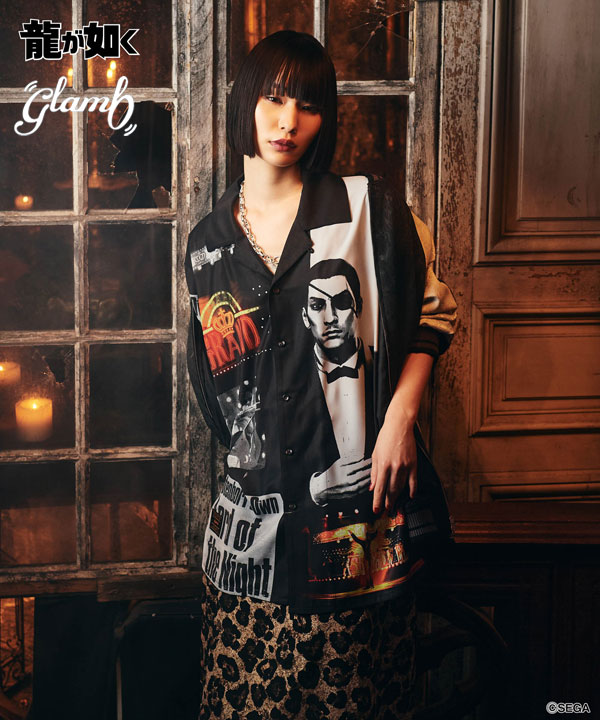 【楽天市場】glamb×『龍が如く』真島吾朗 先行予約 5月上旬～中旬入荷予定 グラム シャツ glamb Cabaret Master Majima Shirt メンズ キ ...