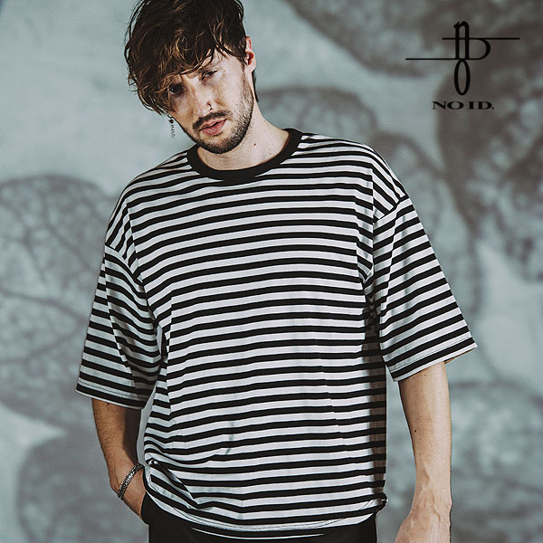 【楽天市場】50％OFF SALE セール ノーアイディー Tシャツ NO ID. ラウンドボーダーU/N-T メンズ 5分袖 ボーダーTシャツ モード 送料無料：CRESCENT LOTUS