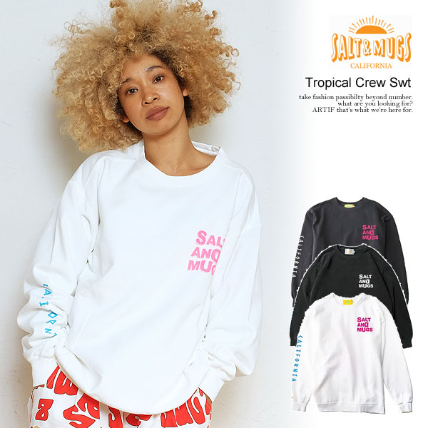 【楽天市場】ソルトアンドマグス スウェット SALT&MUGS Tropical Crew Swt メンズ トレーナー ヴィンテージライク ...