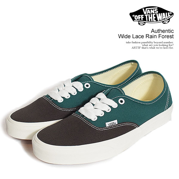 【楽天市場】ヴァンズ スニーカー VANS Authentic Wide Lace Rain Forest メンズ バンズ シューズ ...