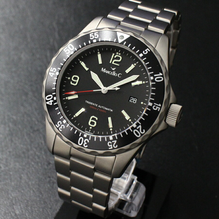 【楽天市場】MarcelloC TRIDENT Titan 2019 Limited 1000M 防水 ドイツ製 自動巻き SW200-1 腕 ...