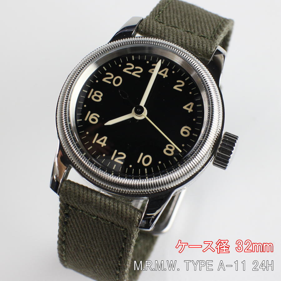 【楽天市場】M.R.M.W. TYPE A-11 24H Black クォーツ 腕時計 24時間表示式 時計 メンズ ブランド 送料無料：c ...