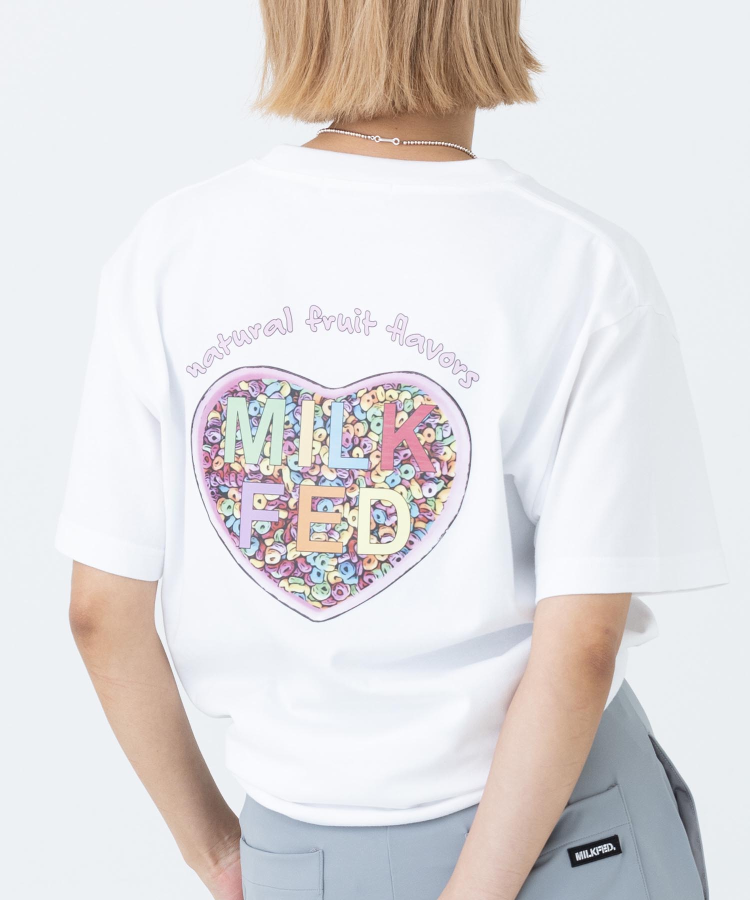 【楽天市場】【公式】MILKFED. ミルクフェド S/S TEE CEREALS Tシャツ トップス プリント ロゴ ショートスリーブ ...