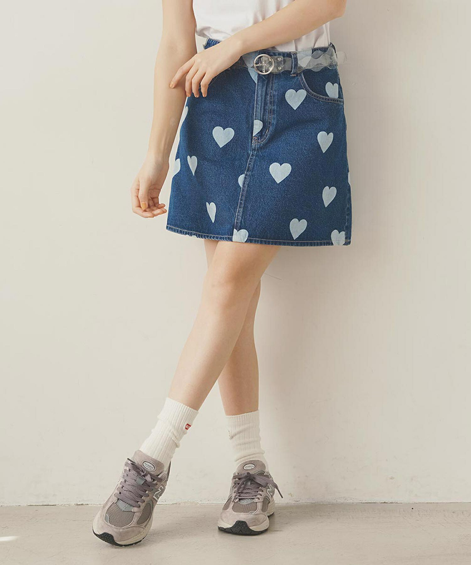 【楽天市場】特価【OFF】【公式】MILKFED. ミルクフェド HEART PRINTED DENIM SKIRT ミニスカート デニムスカート 24_MF_SS：XLARGE X-girl ...
