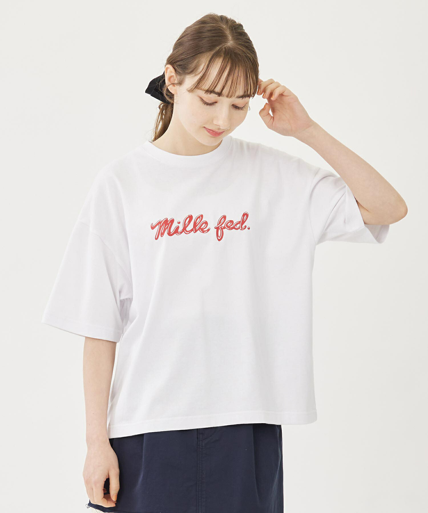 【楽天市場】特価【50%OFF】【公式】MILKFED. ミルクフェド ICING LOGO WIDE S/S TEE トップス Tシャツ MILKFED.NEW T-SHIRTS ...