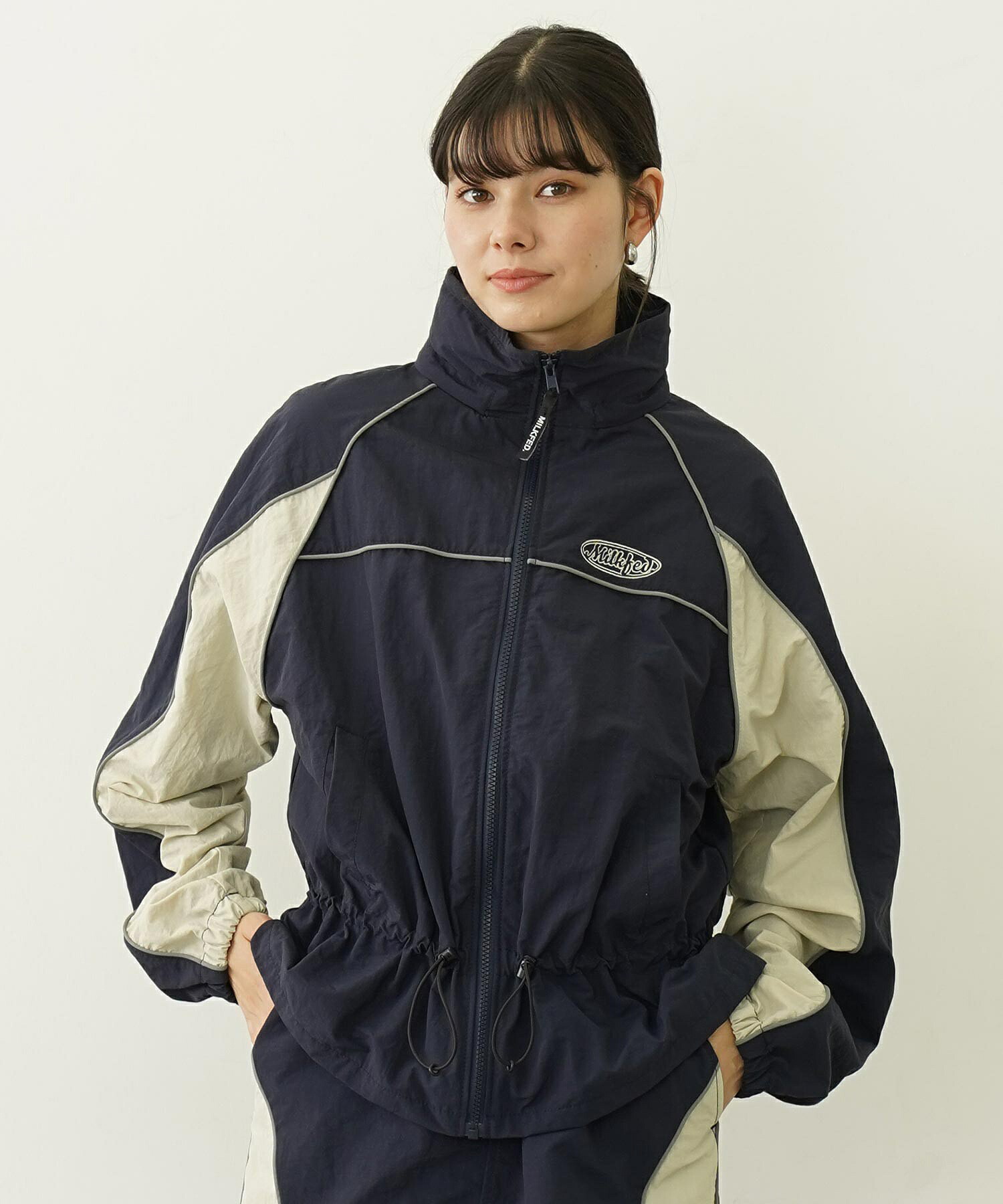【楽天市場】スペシャルプライス【公式】MILKFED. ミルクフェド LINE PIPING JACKET アウター：XLARGE X-girl公式calif楽天市場店