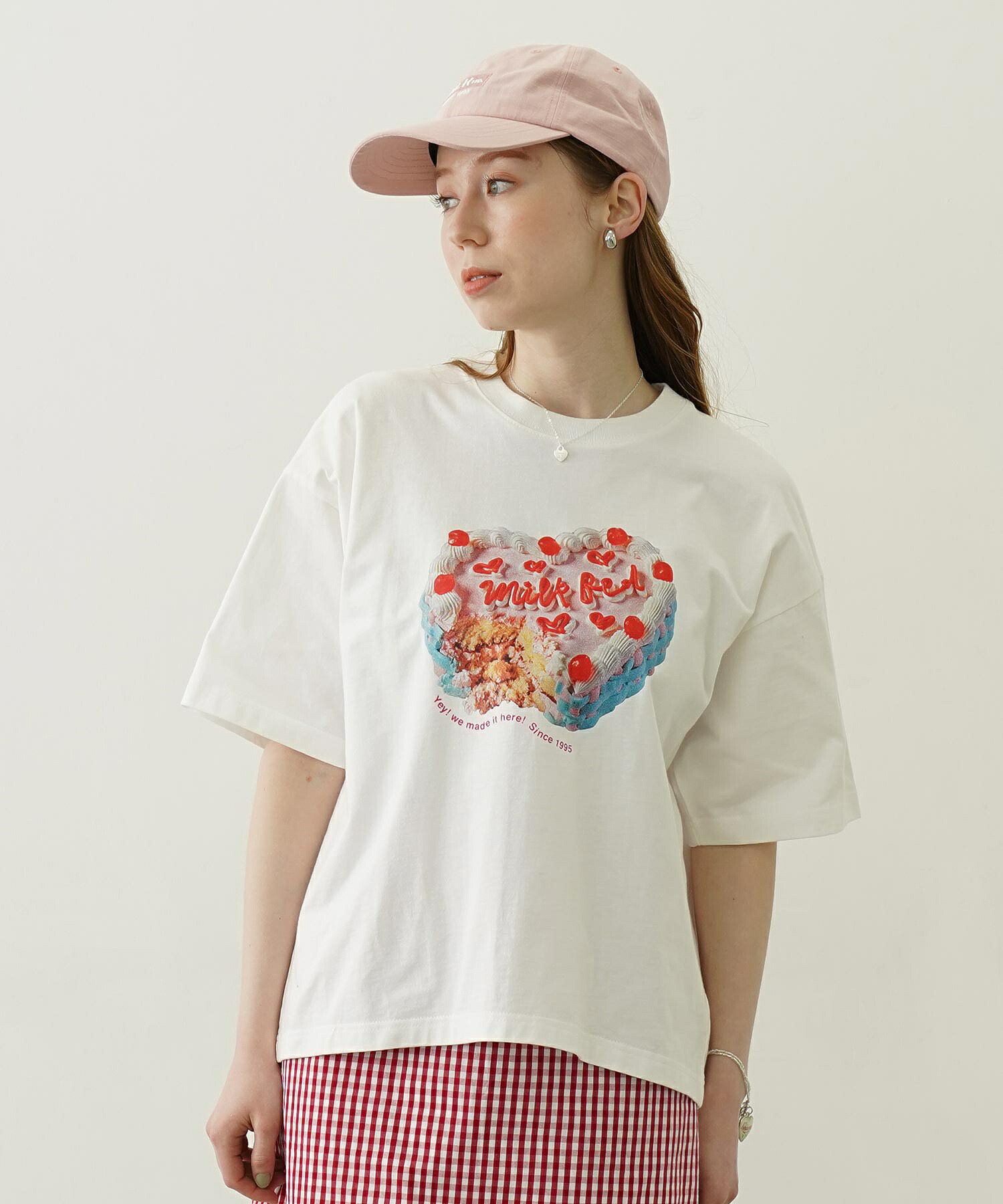 【楽天市場】【公式】MILKFED. ミルクフェド ANNIVERSARY CAKE WIDE S/S TEE 半袖Tシャツ トップス ...
