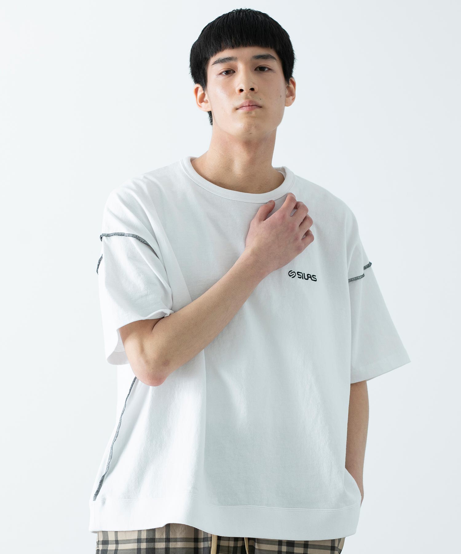 【楽天市場】【公式】SILAS サイラス CONTRAST STITCH S/S TEE Tシャツ トップス ロゴ プリント 半袖 ショート ...
