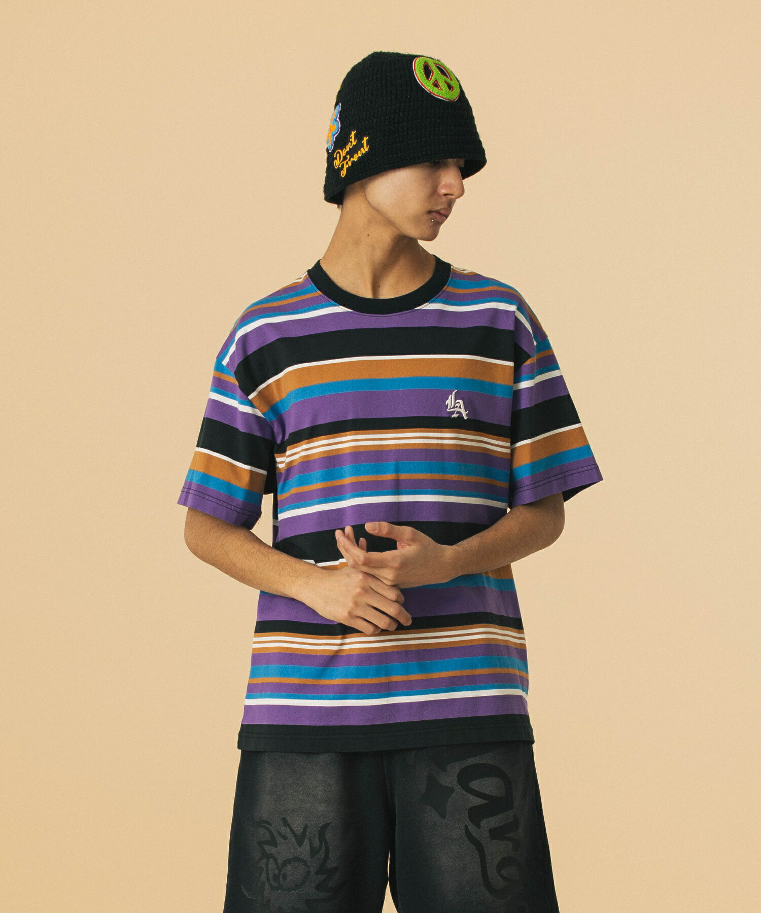 【楽天市場】特価【30％OFF】【公式】XLARGE エクストララージ LA EMBROIDERY STRIPE S/S TEE 半袖 T ...
