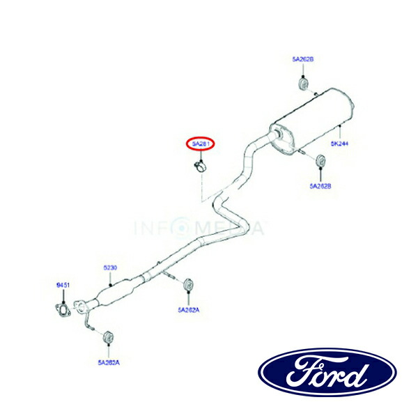 【楽天市場】フォード純正 クランプ エキゾーストパイプ エキパイ 1801206 13y- ECOSPORT エコスポーツ：カリフォルニア ...