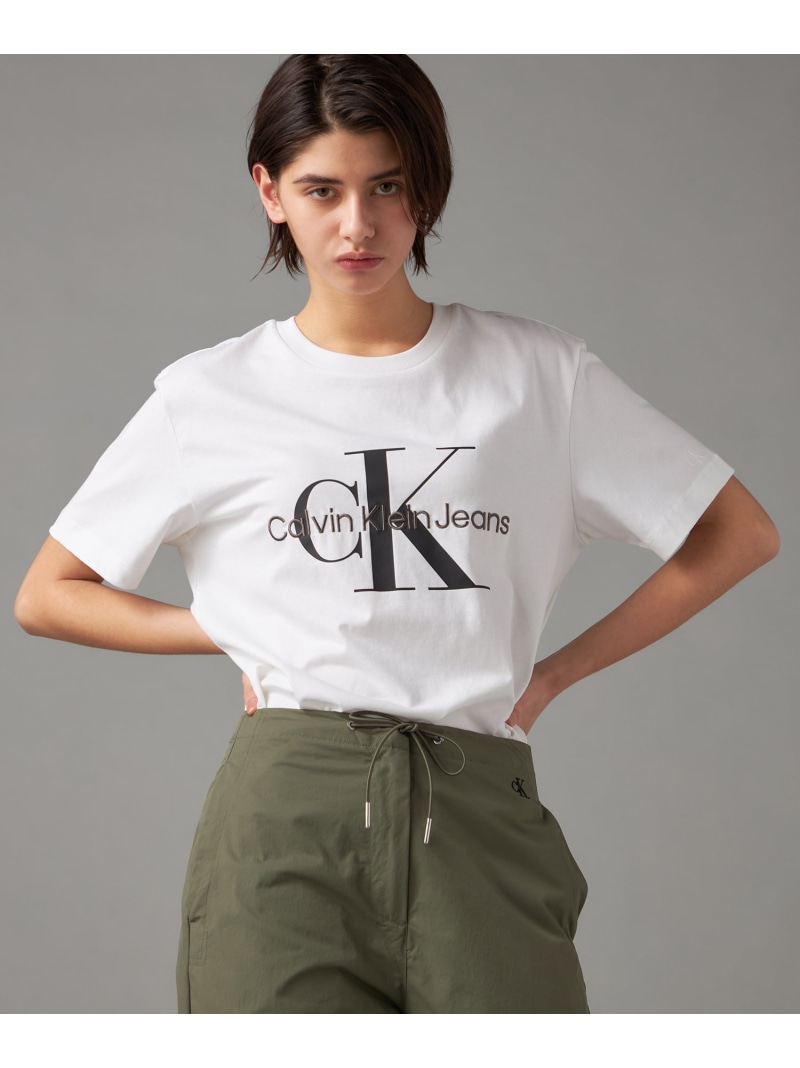 【楽天市場】【SALE／30%OFF】(M)【公式ショップ】 カルバンクライン モノグラム エンブロイド Tシャツ Calvin Klein ...