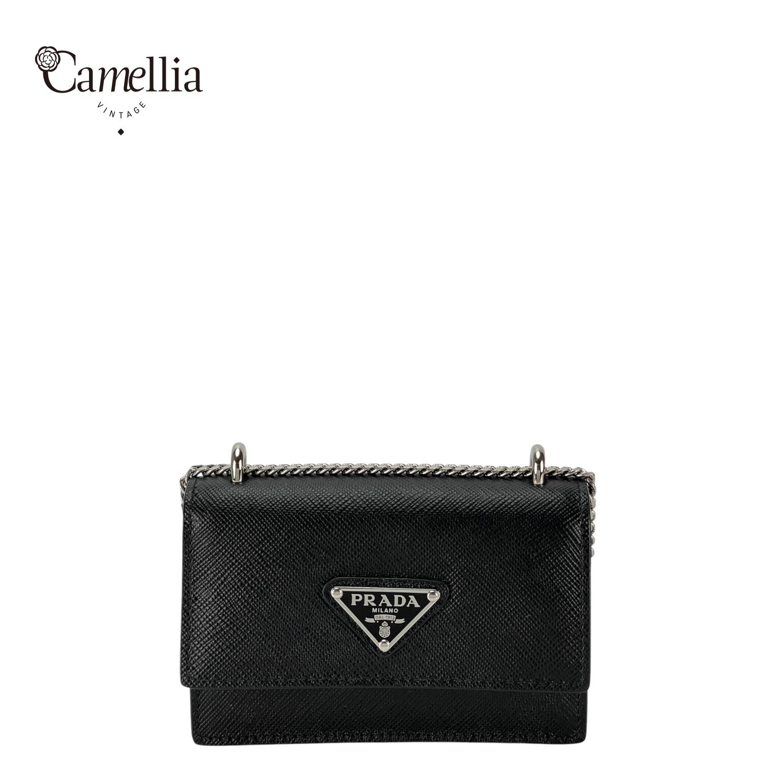 楽天市場】PRADA プラダ SAFFIANO ミニポーチ 小物入れ 2WAY チェーン