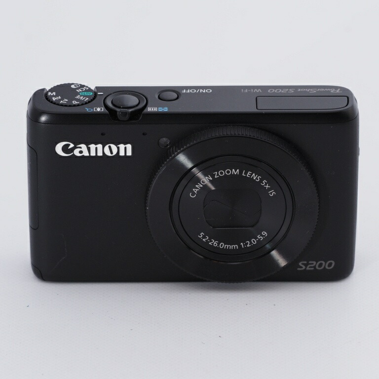 【楽天市場】Canon キヤノン デジタルカメラ PowerShot S200(ブラック) F値2.0 広角24mm 光学5倍ズーム ...