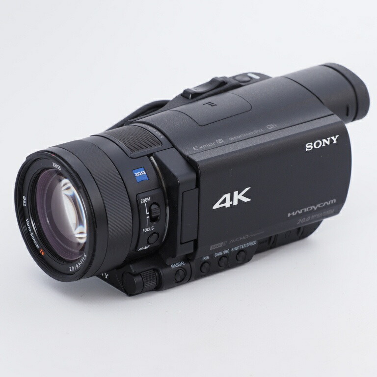 【楽天市場】SONY ソニー ビデオカメラ FDR-AX100 4K 光学12倍 ブラック Handycam FDR-AX100 BC ...