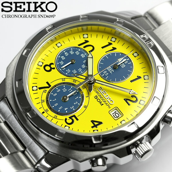 【楽天市場】逆輸入 SEIKO セイコー クロノグラフ メンズ 腕時計 ウォッチ うでどけい Men's クロノ 海外モデル SND409 ...
