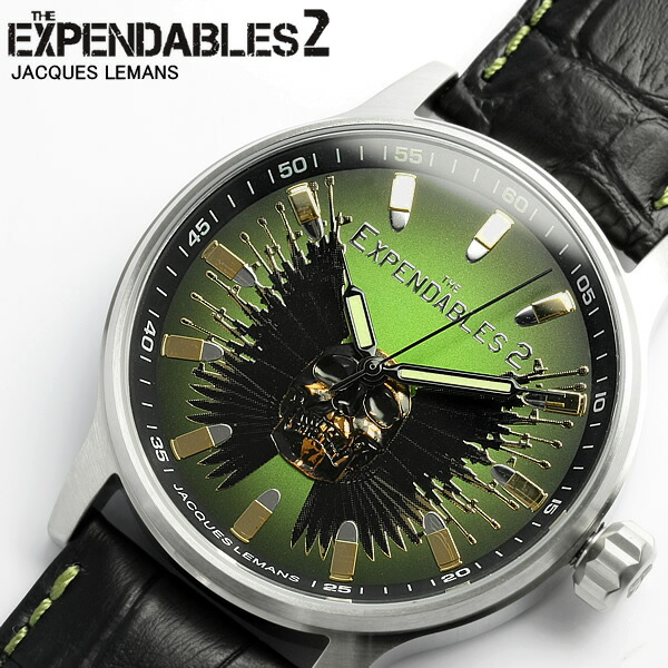 【楽天市場】【Jacques Lemans/ジャックルマン】 メンズ 腕時計 スカル（44mm） 映画『THE EXPENDABLES2』 E ...