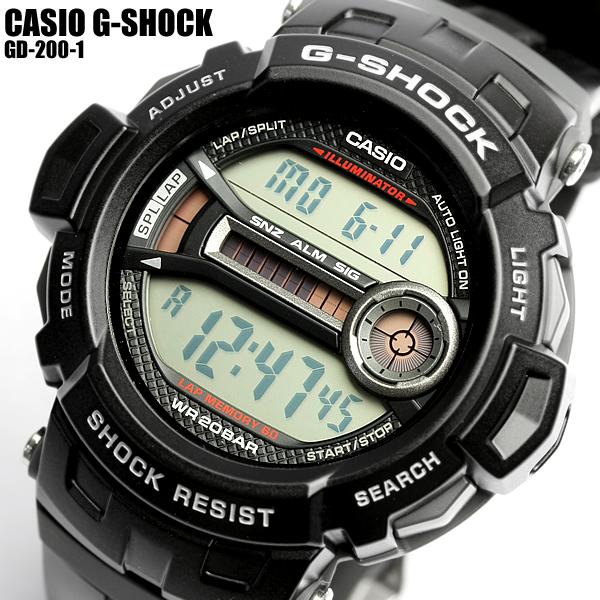 【楽天市場】【G-SHOCK・Gショック】CASIO カシオ ジーショック GD-200-1 G-SHOCK メンズ 腕時計 MEN'S うで ...