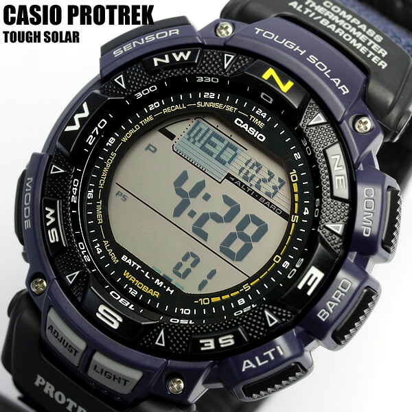 【楽天市場】カシオ CASIO 腕時計 ソーラー腕時計 タフソーラー プロトレック PRO TREK PRG-240B-2 腕時計 うでどけい ...