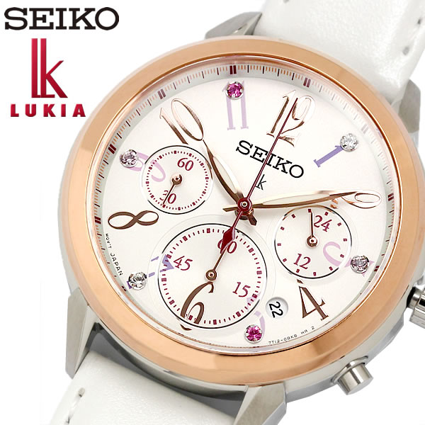 【楽天市場】SEIKO LUKIA セイコー ルキア seiko 腕時計 レディース クロノグラフ 10気圧防水 24時間計 日付カレンダー ...