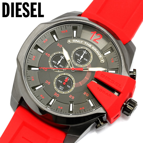 【楽天市場】【送料無料】【DIESEL】 ディーゼル メガチーフ ガンメタル クロノグラフ クオーツ ラバーベルト メンズ ウォッチ 腕時計 ...