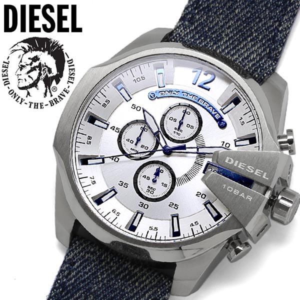 【楽天市場】【DIESEL】 ディーゼル 腕時計 メンズ クオーツ 男性用 カレンダー クロノグラフ メガチーフ デニム 51mm プレゼント ...