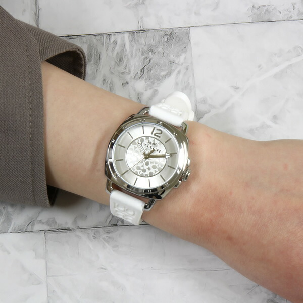 【楽天市場】COACH コーチ 腕時計 時計 レディース ボーイフレンド ホワイト シリコン 14503146：CAMERON