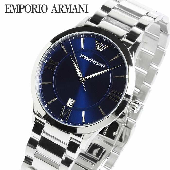 【楽天市場】エンポリオアルマーニ EMPORIO ARMANI 腕時計 時計 メンズ ウォッチ シルバー ブラック アナログ クロノグラフ ...