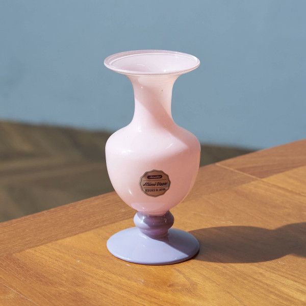 【楽天市場】アマブロ amabro MINI VASE TWO TONE Pink×Blue 花瓶 フラワーベース ガラス カラーガラス 一輪 ...