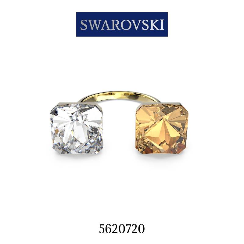 【楽天市場】スワロフスキー 指輪 レディース ゴールド シルバー SWAROVSKI 11-12号 5620720 並行輸入品：カナリア楽天市場店