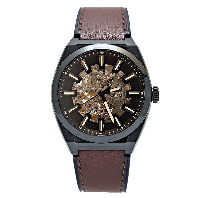 【楽天市場】フォッシル 腕時計 メンズ EVERETT マットブラック BLACK ダークブラウン BROWN ME3207 FOSSIL ...